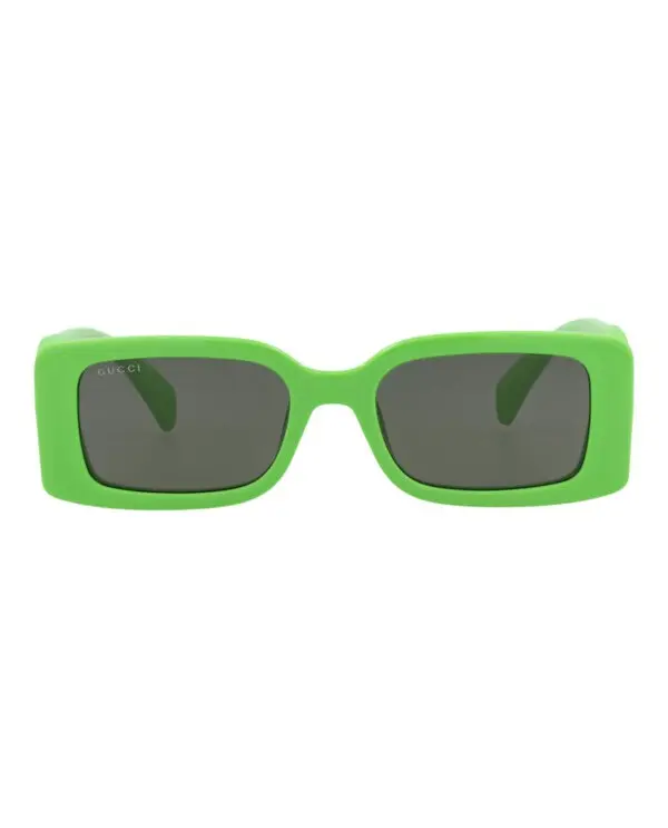 Gucci Rectangle Sunglasses - Green Grey