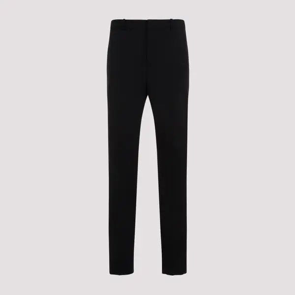 Saint Laurent Tuxedo Pants In Grain De Poudre