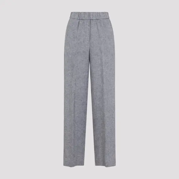 Peserico Lightweight Linen Trousers - Blue