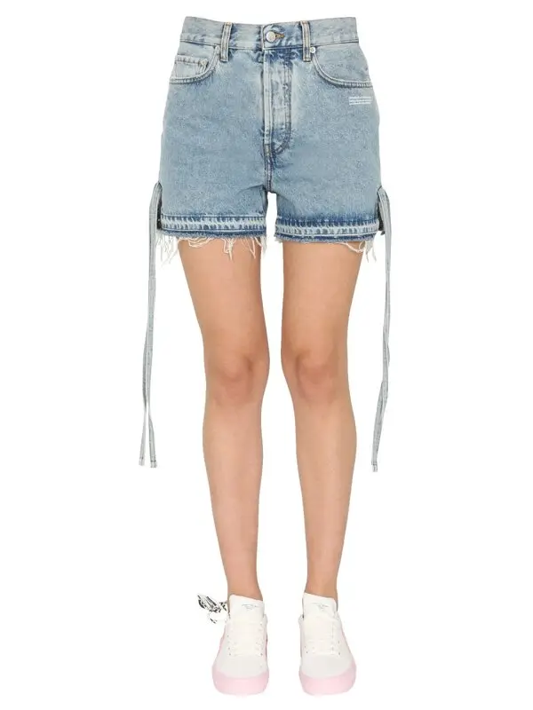 Off-White Stylish Denim Mini Shorts For