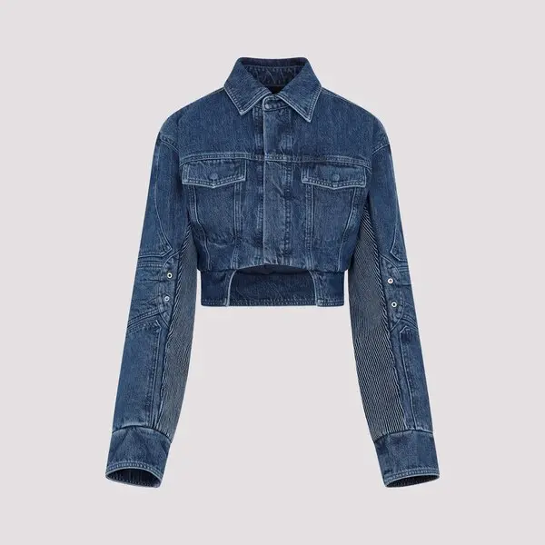 Off-White Cut-out Motorcycle Denim Jacket