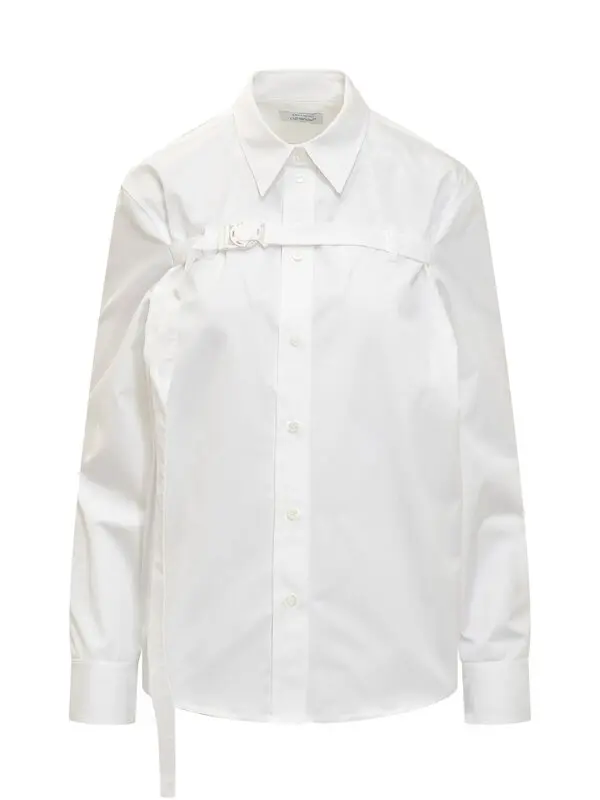 Off-White Poplin Mini Buckle Shirt