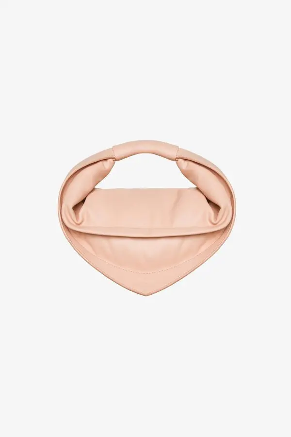 FEDERICO CINA Mini Lamb Leather Handbag With Top Handle And Removable Strap - Rosa