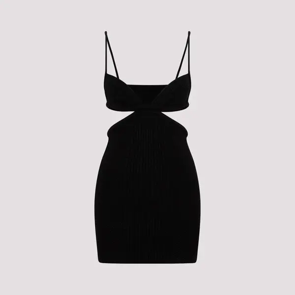 Off-White Cut-out Ribbed-knit Minidress