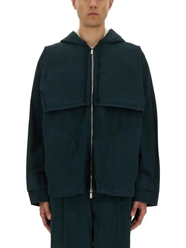 Helmut Lang Garment-dyed Cotton-blend Windbreaker - Green