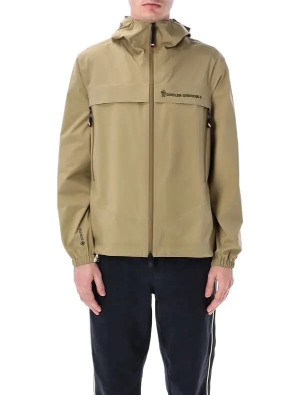 Moncler Zip-up Hooded Jacket - Beige