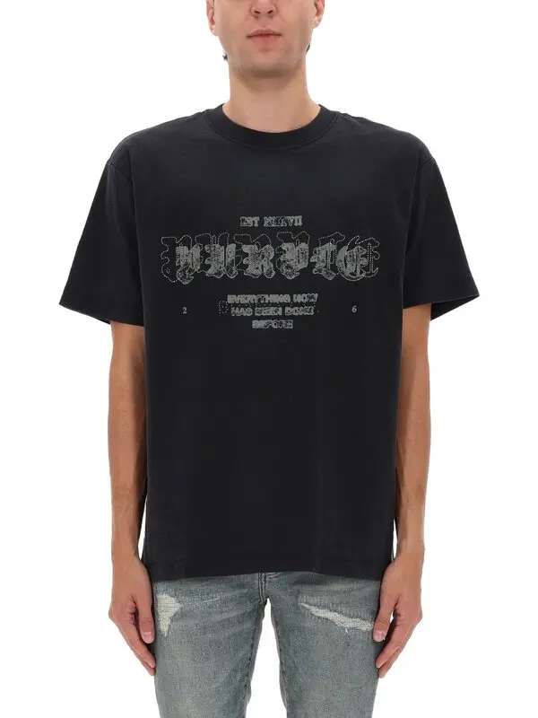 PURPLE BRAND Graphic Cotton T-shirt - Black