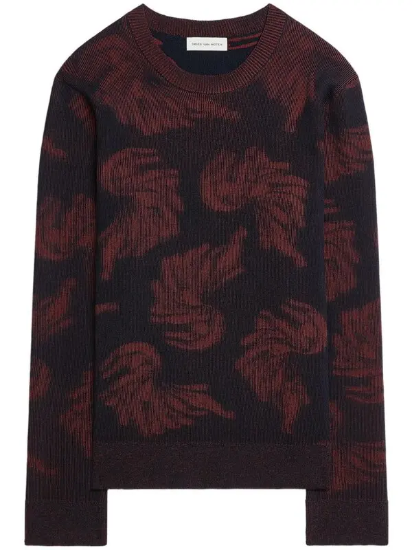 Dries Van Noten Striped Jacquard-knit Half-zip Sweater - Multicolour