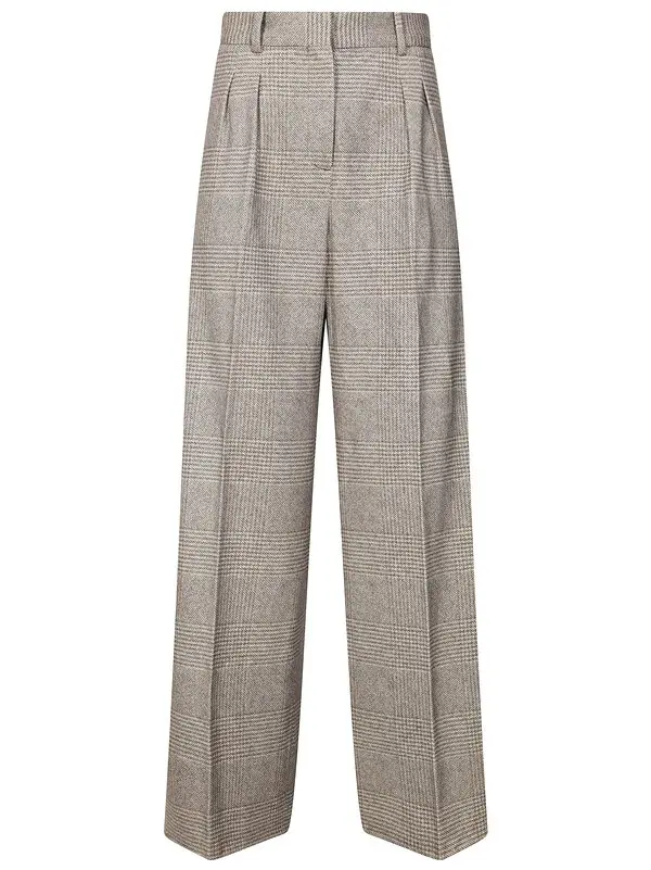 CIRCOLO 1901 Tailored Trousers With Double Pleats - Marrone
