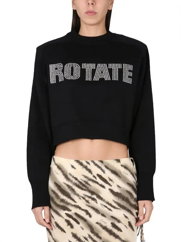 ROTATE BY BIRGER CHRISTENSEN Cropped Logo Sweatshirt