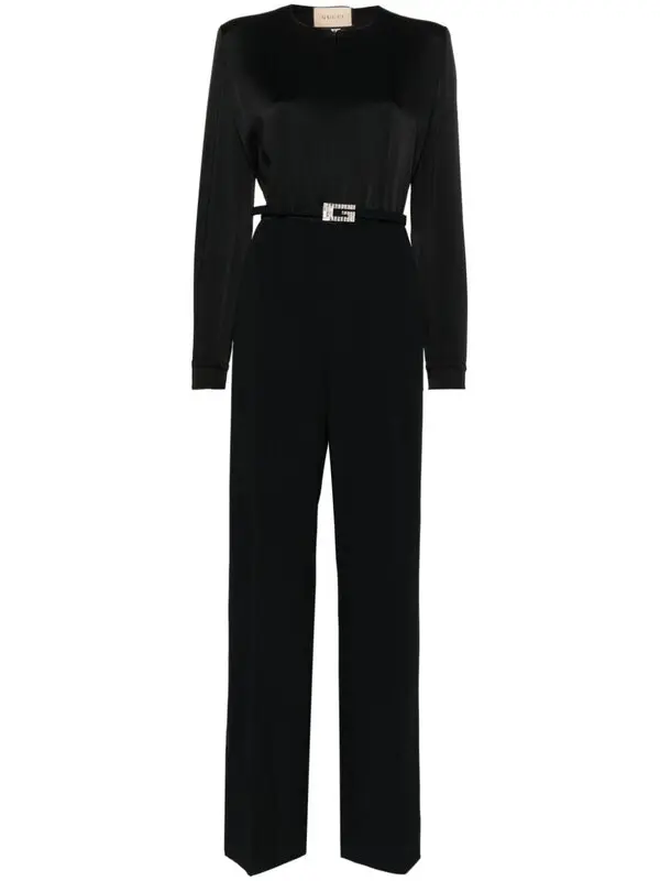 Gucci Satin Square G Belt Jumpsuit - Black