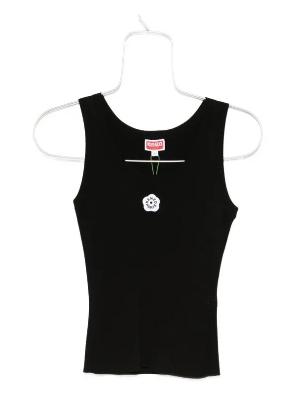 Kenzo Floral Embellished Sporty Ribbed Top