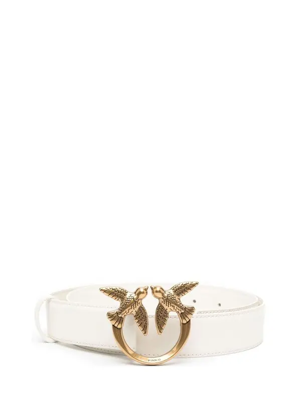 Pinko Adjustable Leather Logo-buckle Belt For