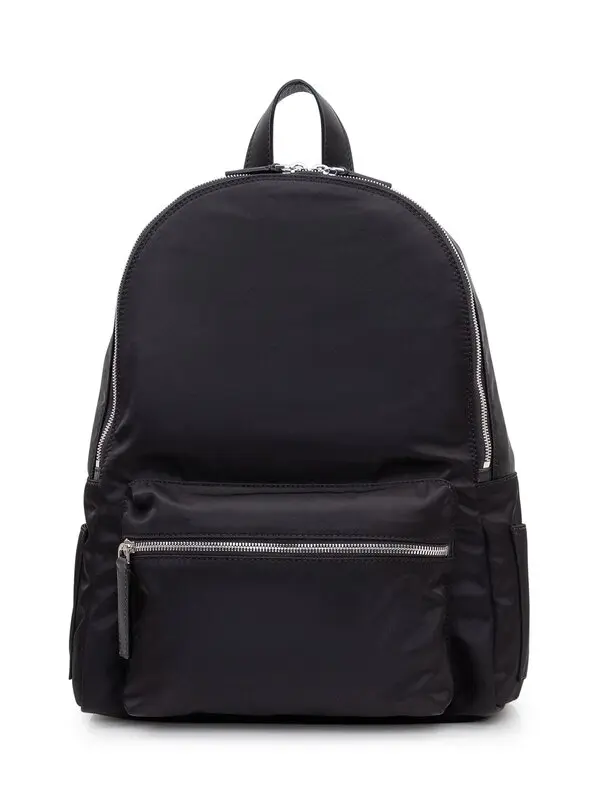 Orciani Sleek Mini Backpack With Front Pocket - Nero