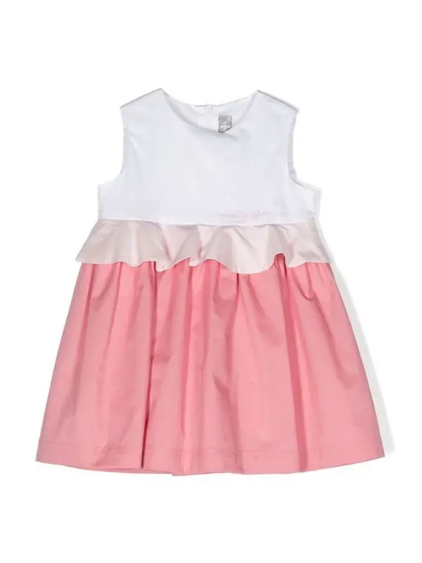 IL GUFO Baby Girls Sleeveless Mini Dress - Multicolour
