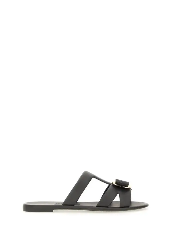 FERRAGAMO Vara Plate Strappy Slides