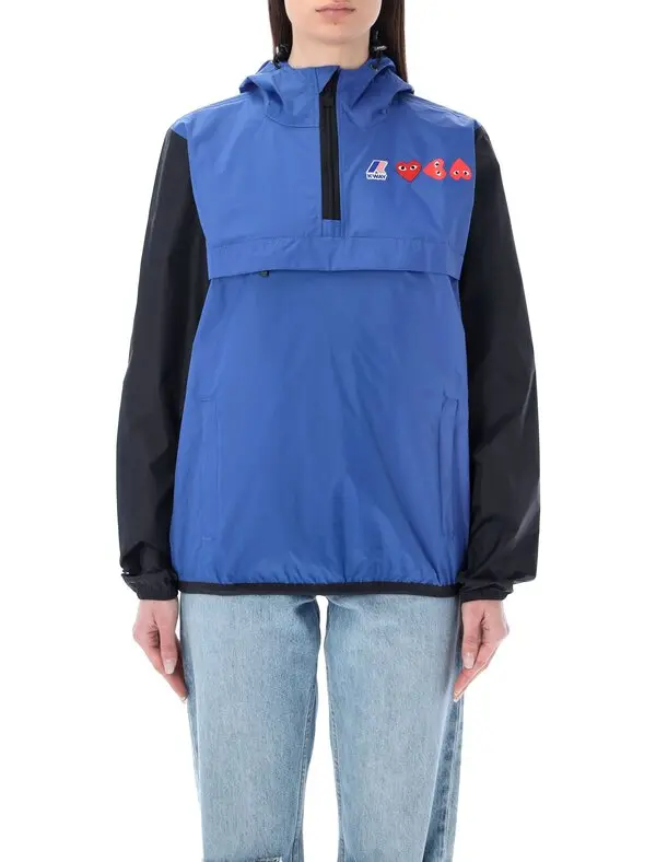 Play Comme Des Garcon Graphic Colorblock Hooded Anorak Windbreaker