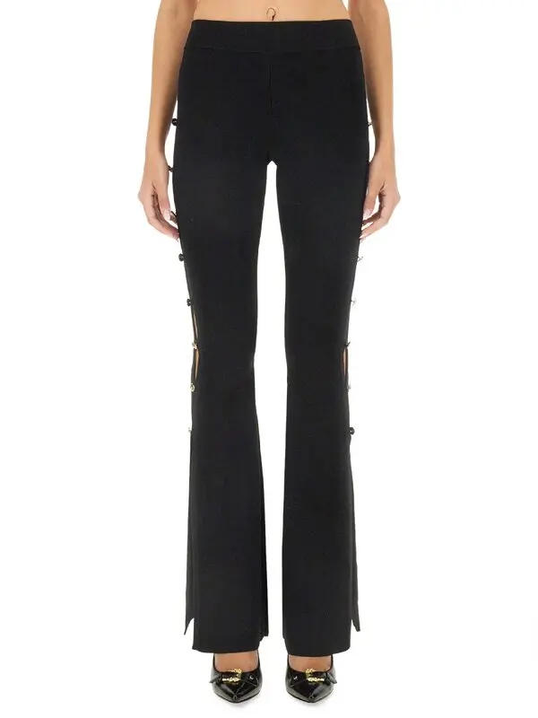 Versace Knit Pants With Button Detail