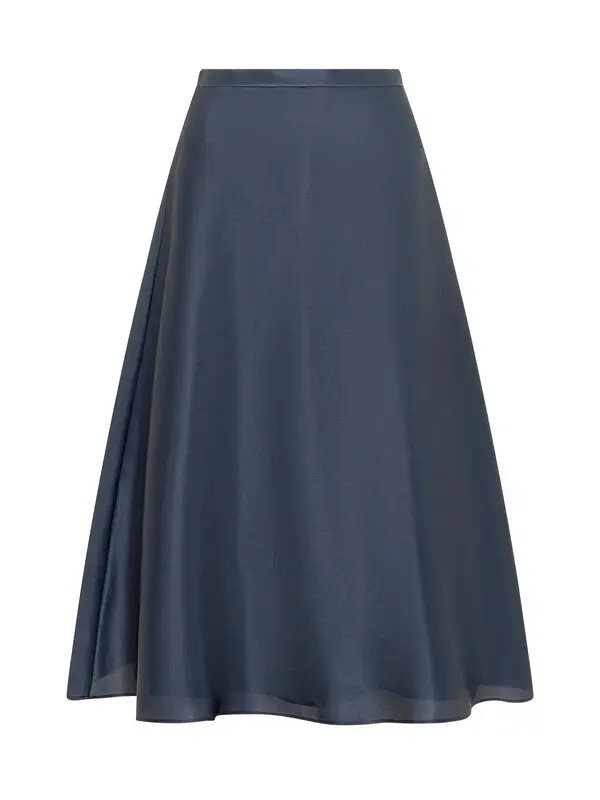 Alberta Ferretti Midi A-line Skirt - Blu