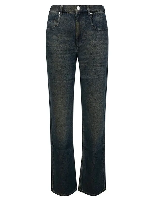 Isabel Marant Étoile Logo Patch Flared Jeans - Blu