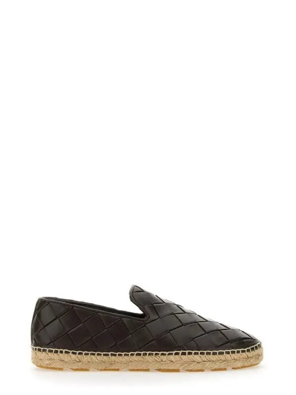 Bottega Veneta Sawyer Leather Slip-on Espadrilles - Brown