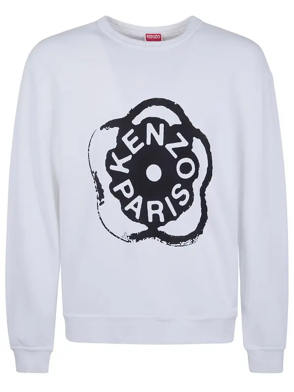 Kenzo Graphic Print Crewneck Sweatshirt - Offwhite