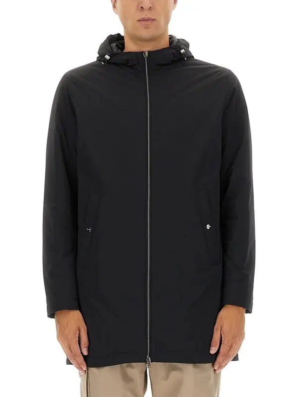 Herno Midi Parka Coat - Black