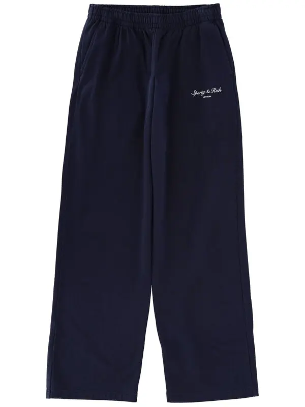 Sporty & Rich Cotton Trousers - Blue