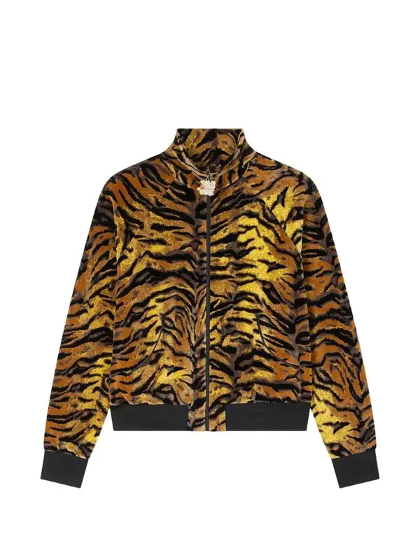 Kenzo Tiger' Track Jacket In Velvet Jacquard