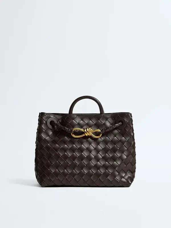 Bottega Veneta Mini Top Handle Bag With Signature Knot Detail - Brown