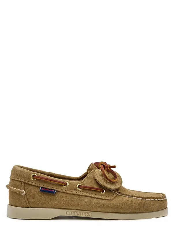 SEBAGO Handmade Suede Moccasins With Non-slip Rubber Sole - Beige
