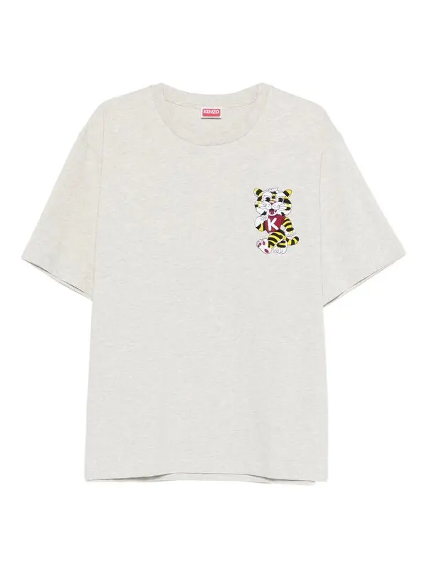 Kenzo Wild Tiger Oversized Cotton T-shirt Size - Grey