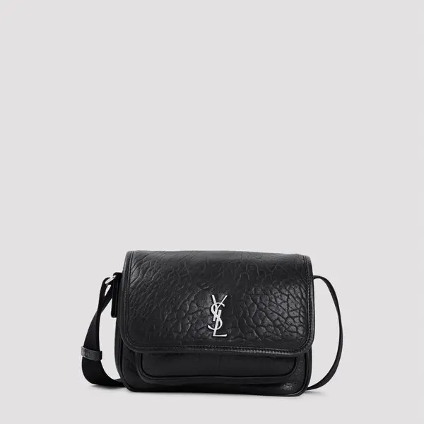 Saint Laurent Niki Grained Lambskin Small Messenger Bag - Black