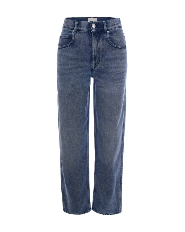 Isabel Marant Étoile High-rise Straight-leg Jeans - Light Blue