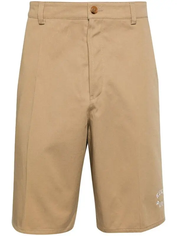 Kenzo Textured Bermuda Shorts - Darkbeige