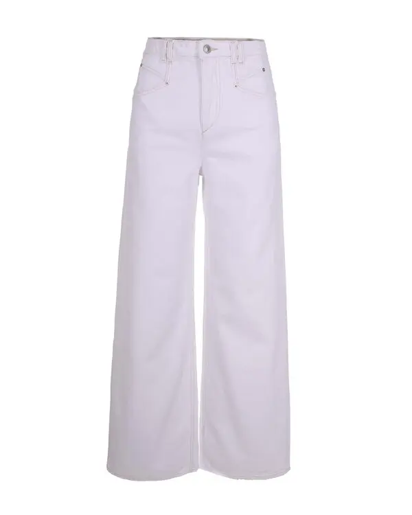 Isabel Marant Étoile High-waist Wide-leg Jeans - White