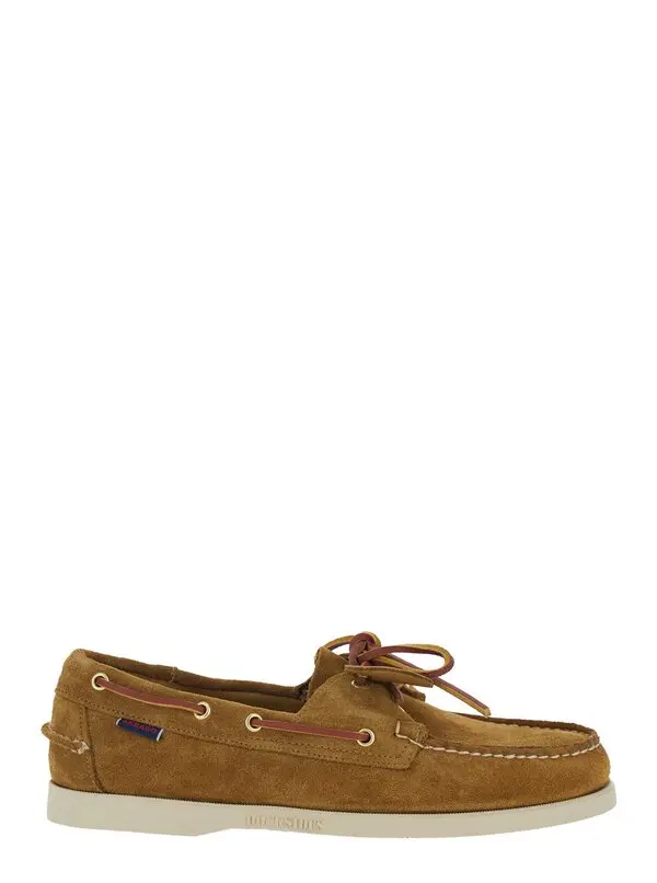 SEBAGO Square-cut Leather Boat Shoes