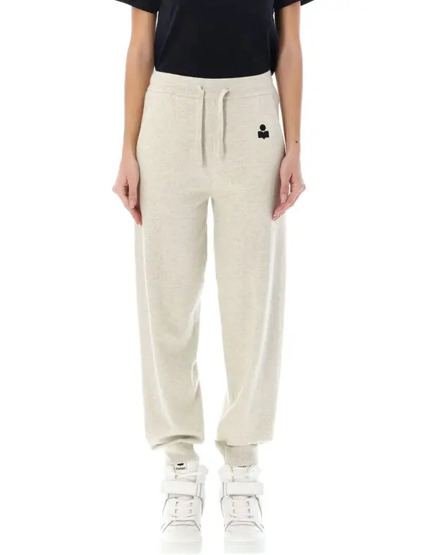 MARANT ETOILE Kira Intarsia-knit Track Pants - Grey