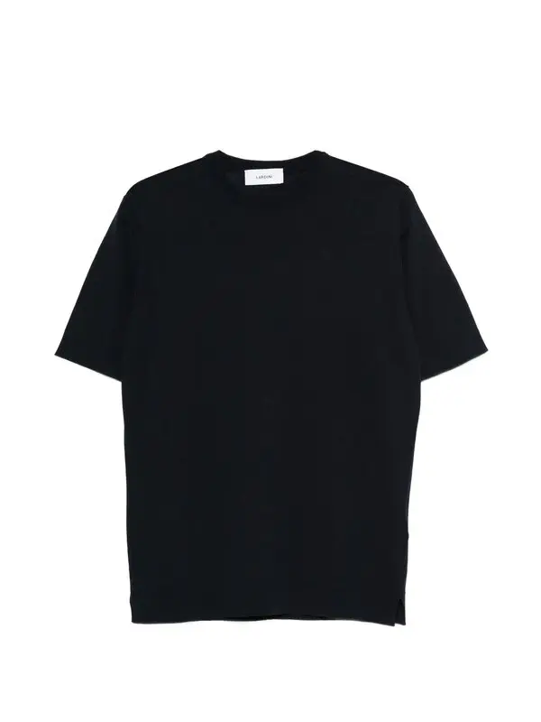 LARDINI Ribbed Cuff And Hem T-shirt With Crew Neck Size