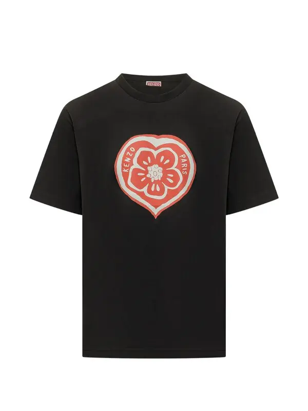 Kenzo Round Neck T-shirt With Bold Artwork