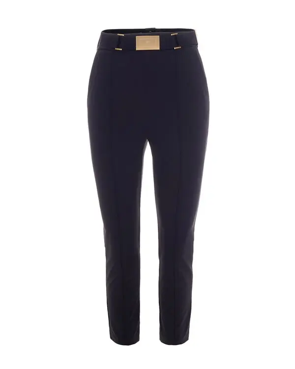 Elisabetta Franchi Tailored Trousers With Belt - Nero
