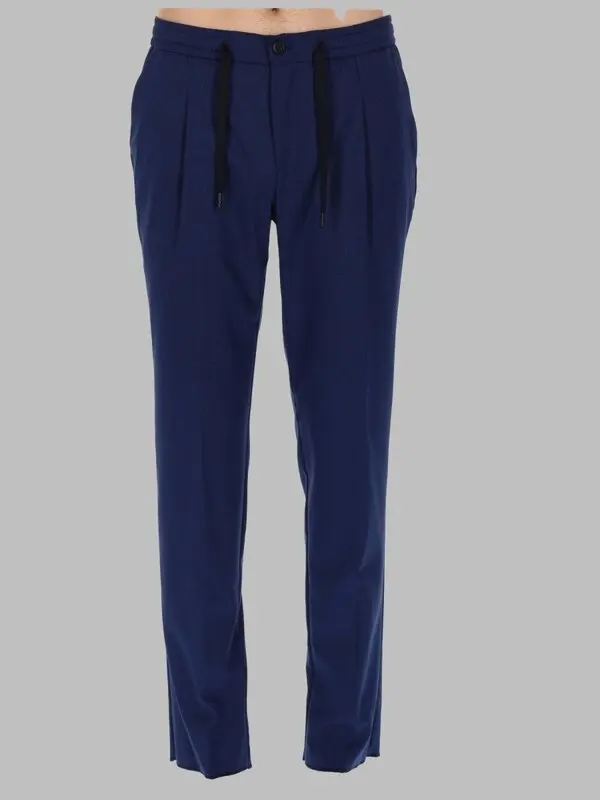 Brian Dales Classic Wool Trousers With Drawstring Waist