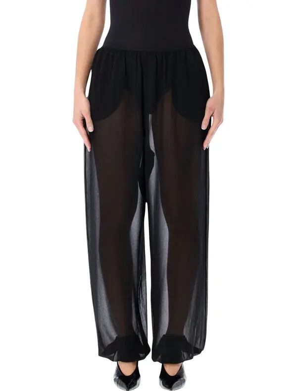 THE FRANKIE SHOP The Orissa Sheer Balloon Pants Size - Black