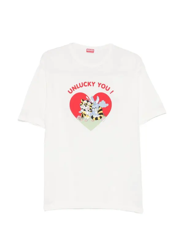 Kenzo Casual Short Sleeve Graphic Tee Size - Bianco