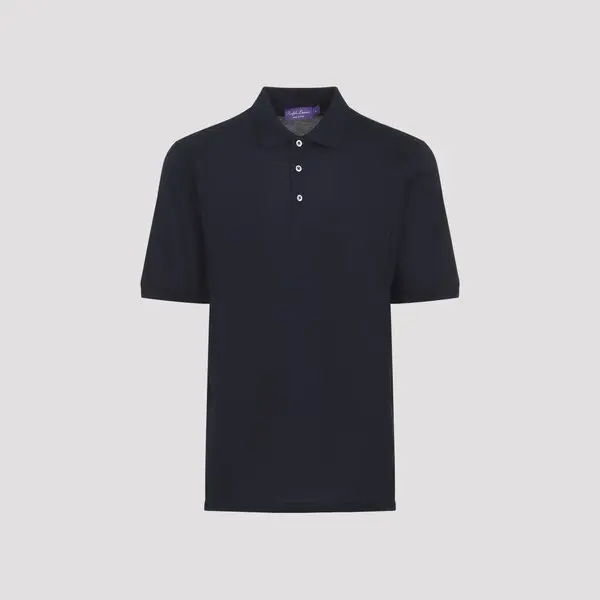 Ralph Lauren Purple Label Custom Fit Piqué Polo Shirt - Blue