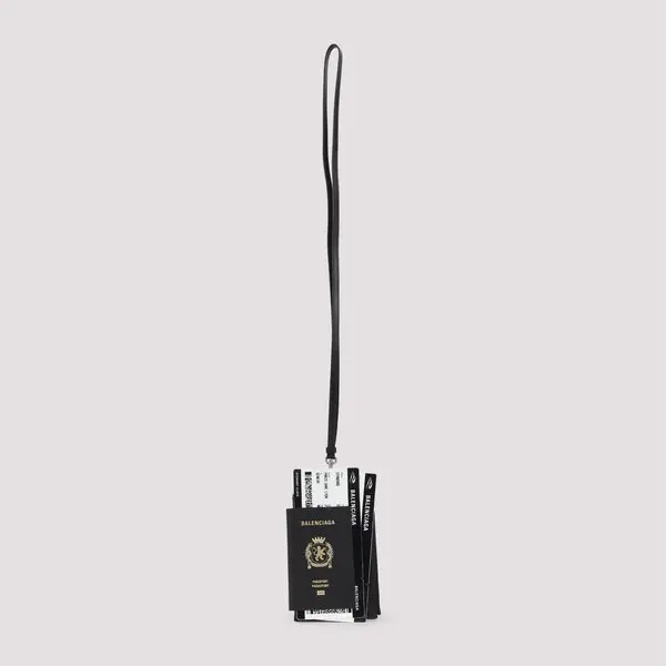 Balenciaga Passport Holder With Phone Slot - Black