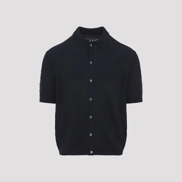 Ralph Lauren Purple Label Button-up Chevron Cardigan - Blue