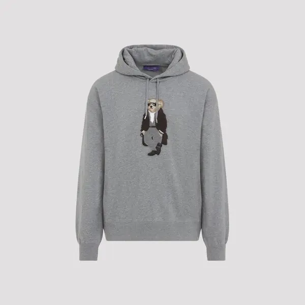 Ralph Lauren Purple Label Polo Bear Fleece Hoodie - Grey