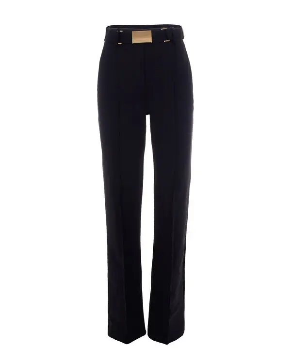 Elisabetta Franchi Belted Tailored Trousers - Nero