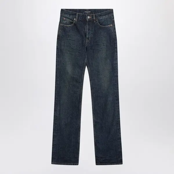 Saint Laurent Nico Low-rise Straight Jeans - Blue